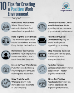 How to Create a Positive Work Environment [10 Tips] - VTR Learning